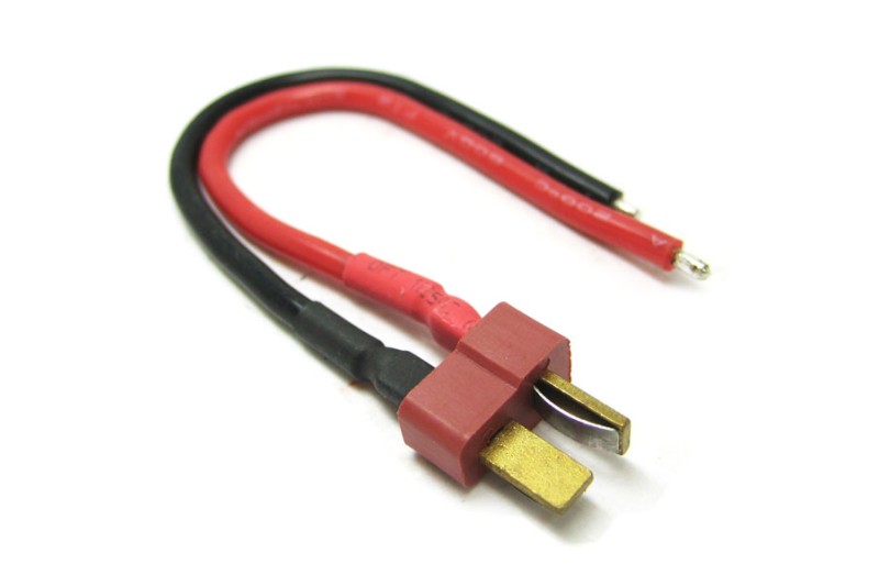 Male Deans Plug With 10cm 14AWG Silicone Wire