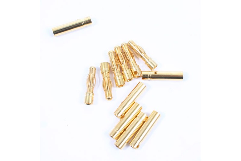 4.0mm Gold Connectors (6 Pairs Male/female)
